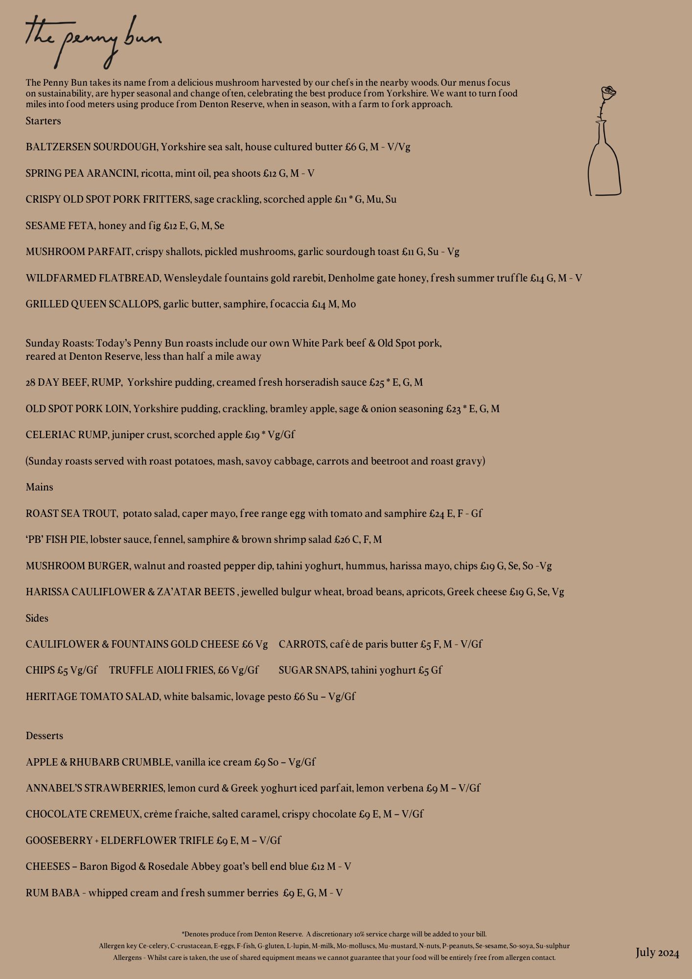 The Penny Bun - Food & Beverage