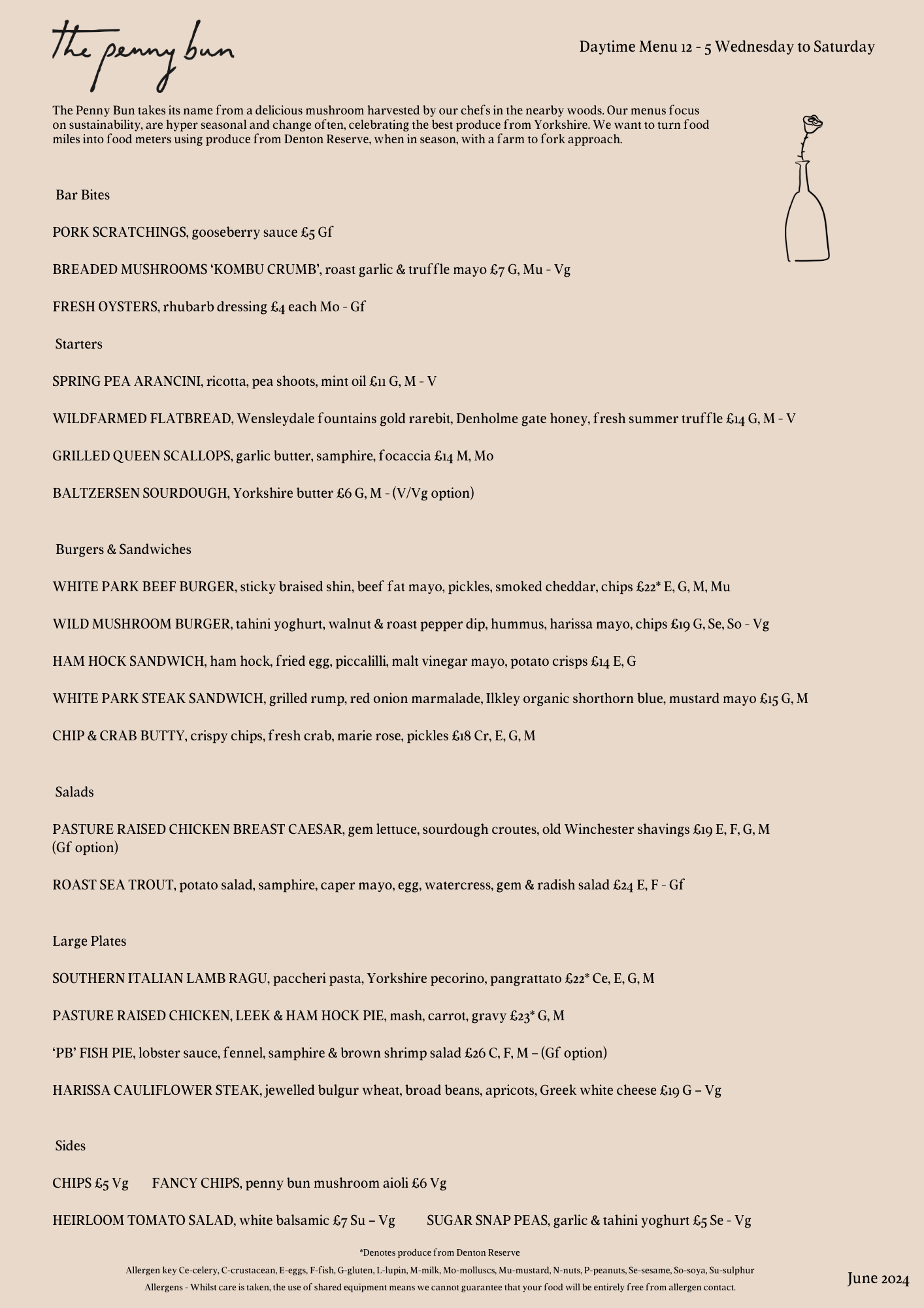 The Penny Bun - Food & Beverage