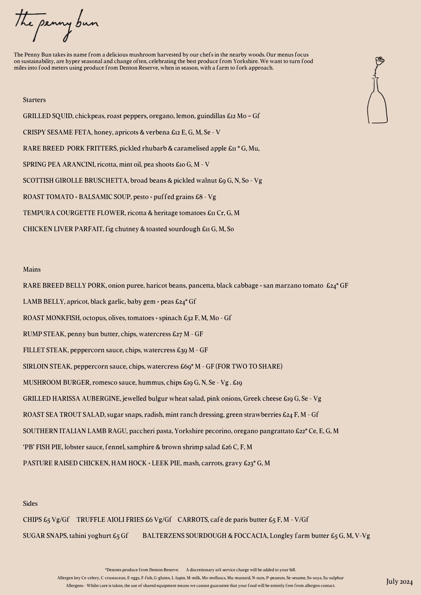 The Penny Bun - Food & Beverage